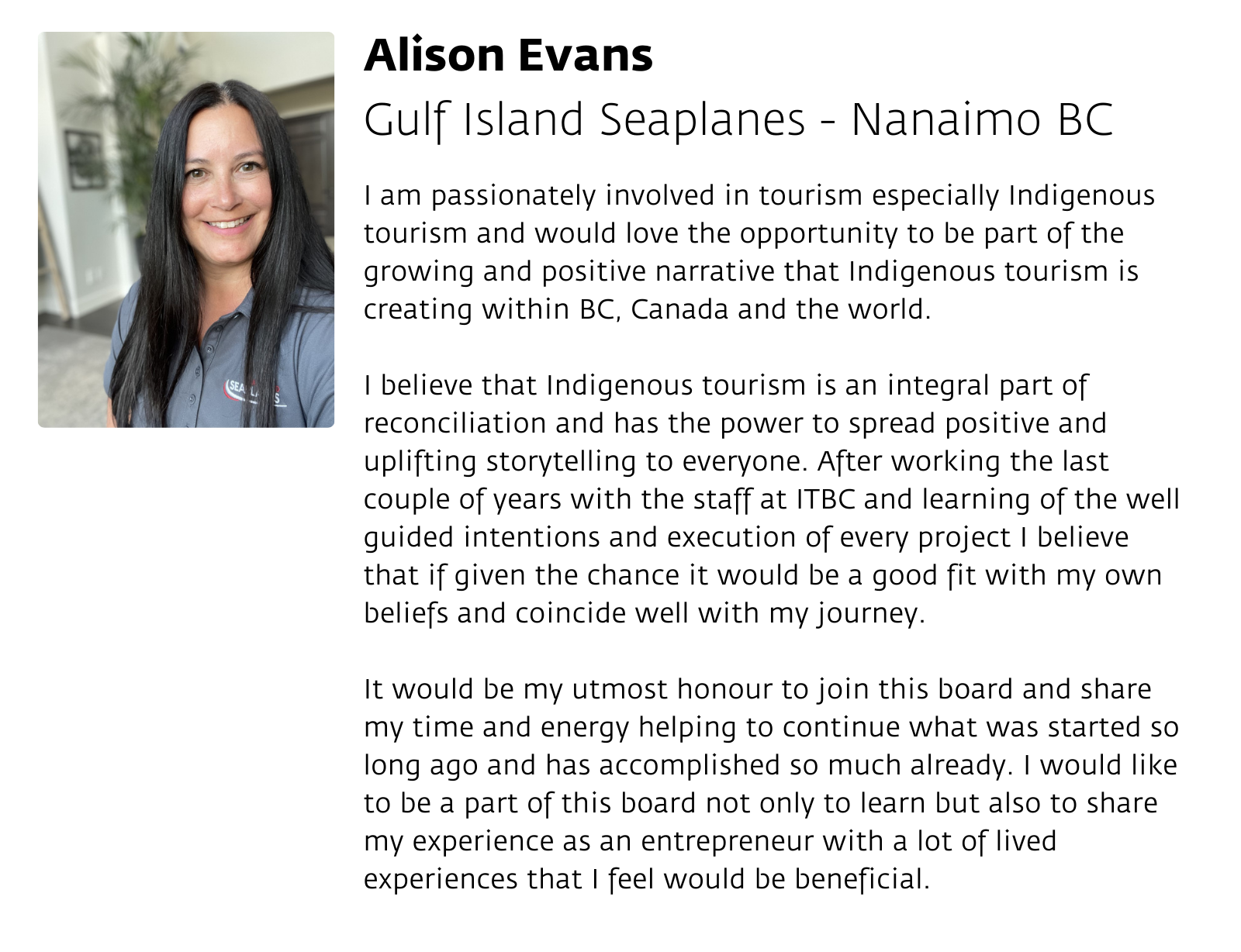 2023 ITBC BOARD OF DIRECTORS NOMINEES | Indigenous Tourism BC